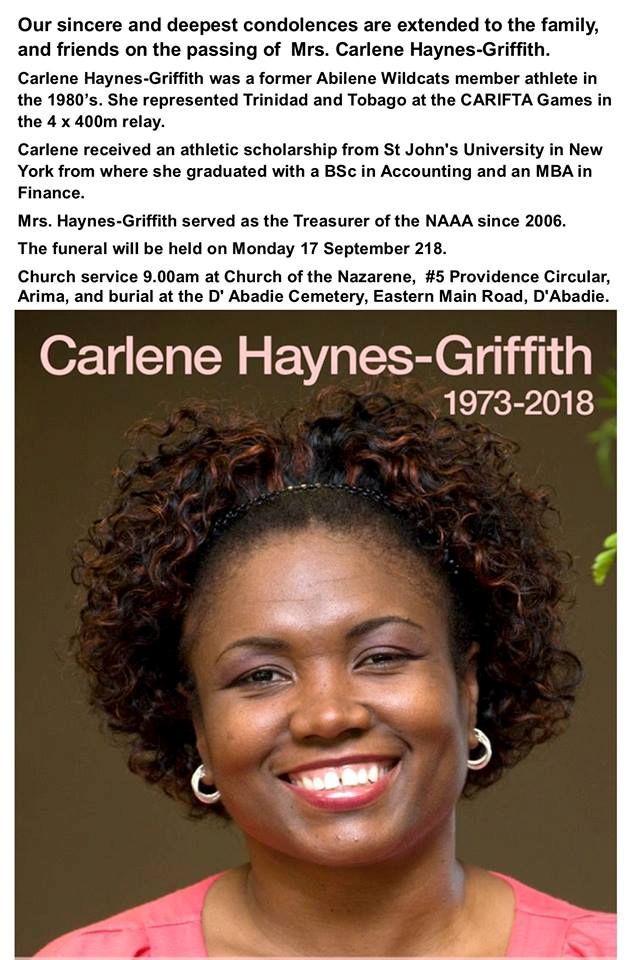 Carlene Haynes-Griffith to be buried today - Trinidad Guardian