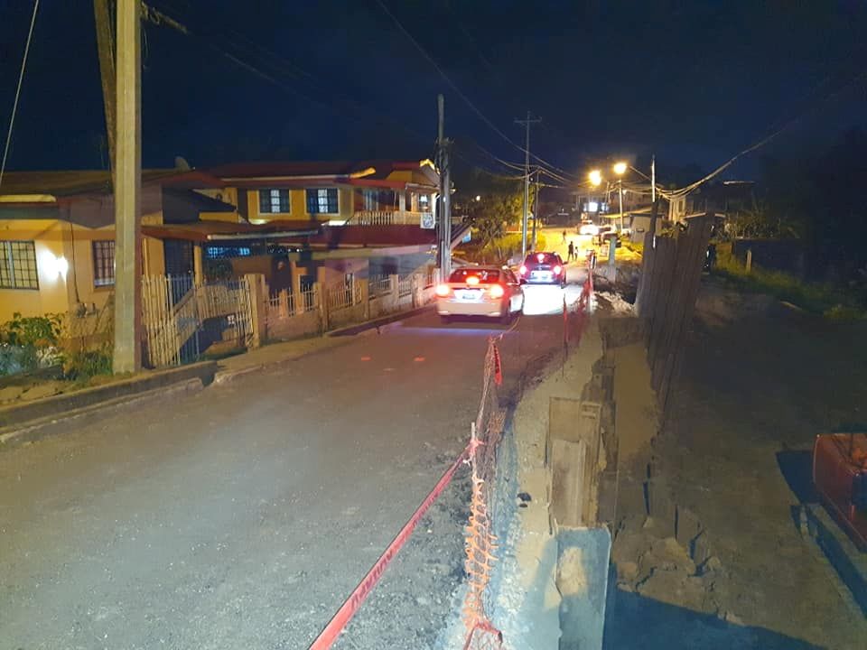 Collapsed section of Moruga road reopens - Trinidad Guardian