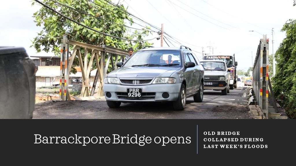 Barrackpore Bridge opens - Trinidad Guardian