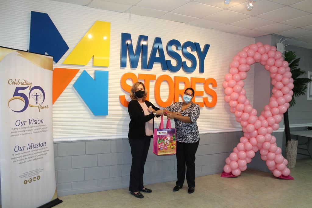 Limited-edition pink reusable bags at Massy for Breast Cancer Awareness ...