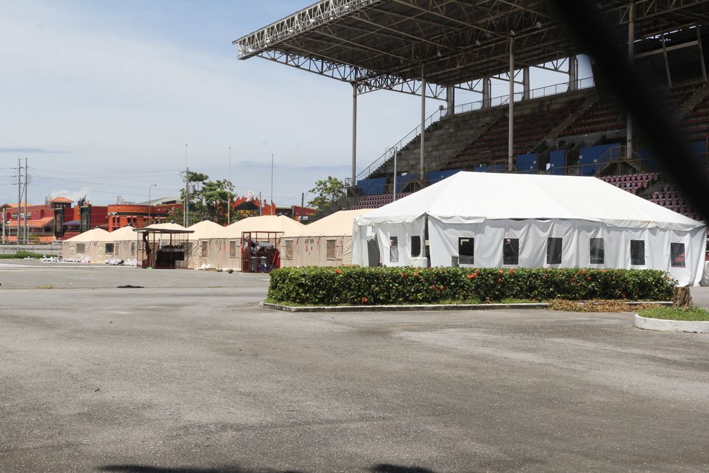 Field hospital at Jean Pierre Complex closed, but tents staying up ...