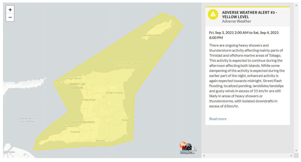 Met Office extends Adverse Weather Alert to 8 pm Saturday - Trinidad ...
