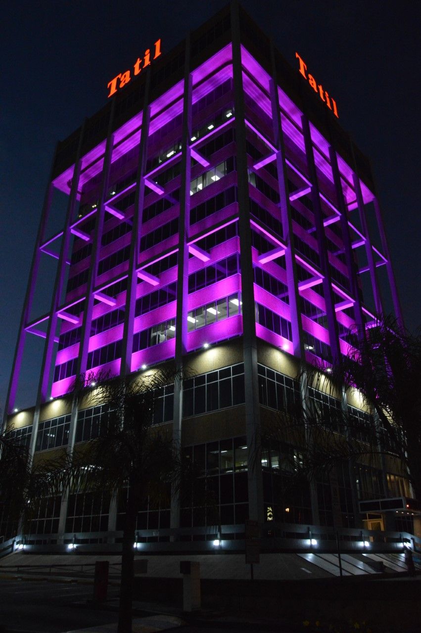 Tatil Building lit in purple to honour Queen Elizabeth II - Trinidad ...