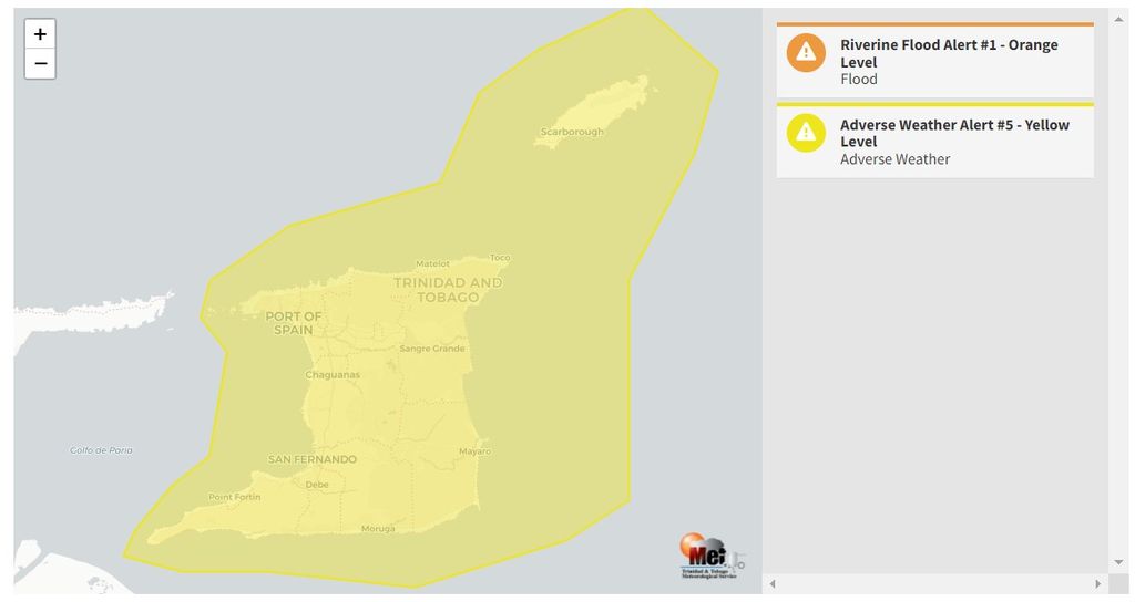 Adverse Weather Alert now at Yellow Level - Trinidad Guardian