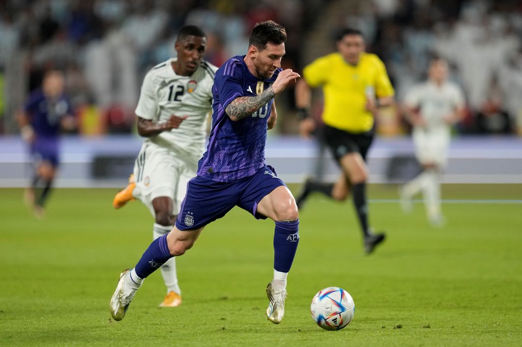 Messi scores as Argentina routs UAE 5-0 in World Cup warmup - Trinidad ...