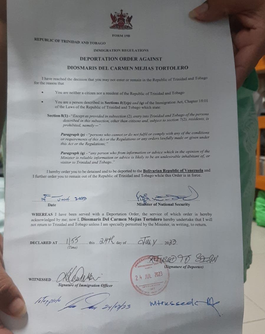 Migrants get deportation orders - Trinidad Guardian
