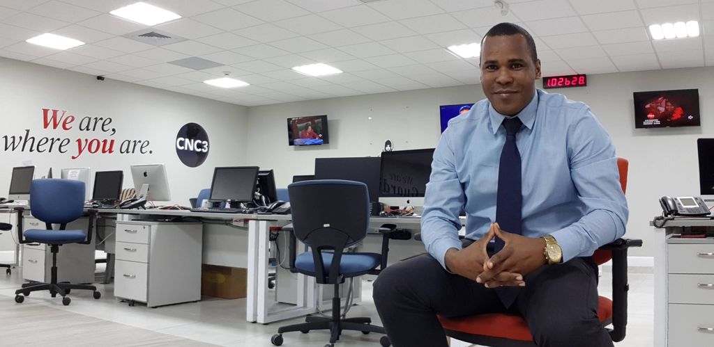 Sampson Nanton, delivering the news - Trinidad Guardian