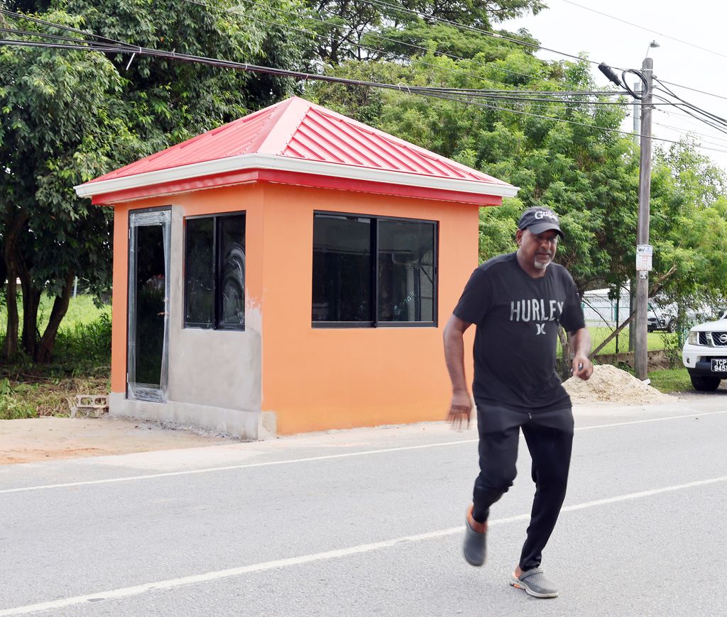 Construction of Bamboo security booth completed - Trinidad Guardian