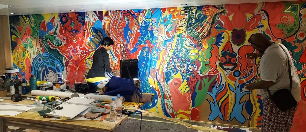 T&T’s Jason Hospedales paints mural on world’s largest cruise ship ...
