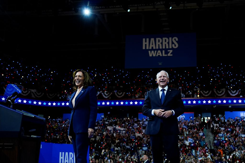 Harris and Walz debut as 2024 Democratic ticket at Philadelphia rally ...