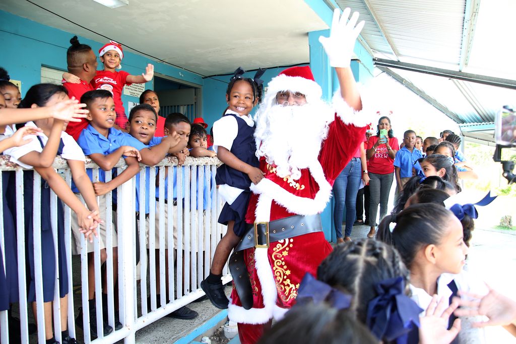 Santa and crew bring cheer to schools in Princes Town - Trinidad Guardian