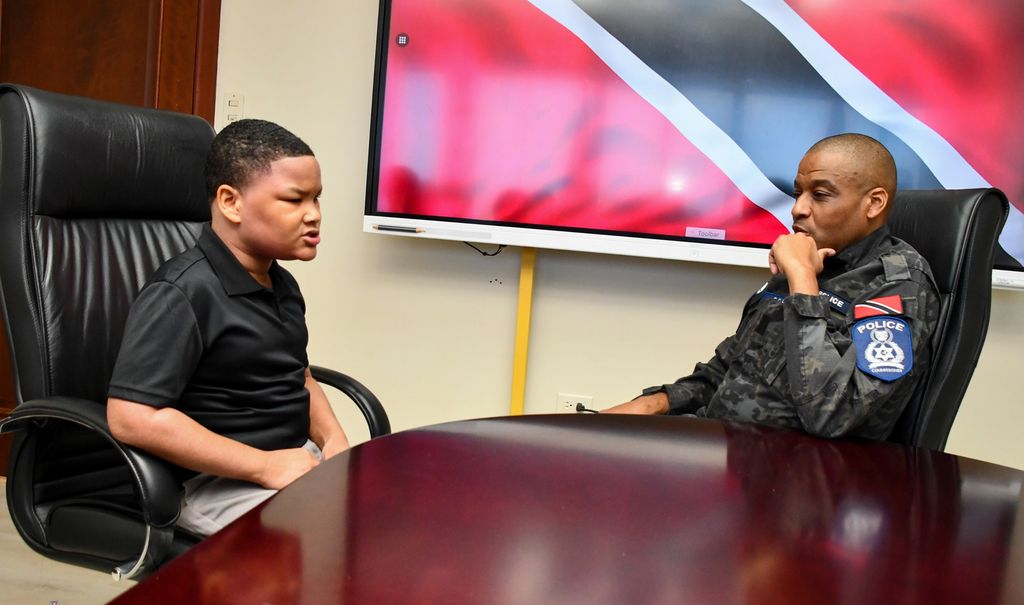 Boy bullied meets CoP, shares dream of ‘locking up bad guys’ - Trinidad ...