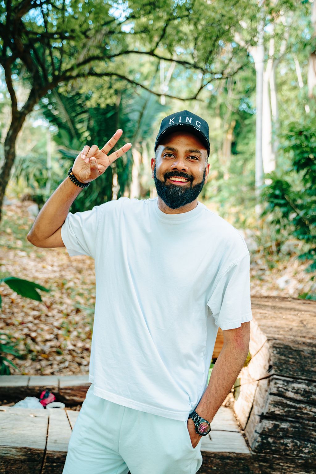 Andrew Lalla flying the soca flag in Toronto - Trinidad Guardian